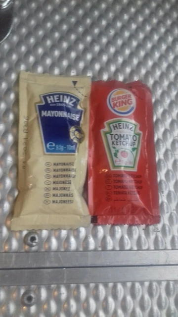 KETCHUP TOMATE HEINZ/SAUCE mayonnaise 11 g sachets Burger King EUR 2,63 ...