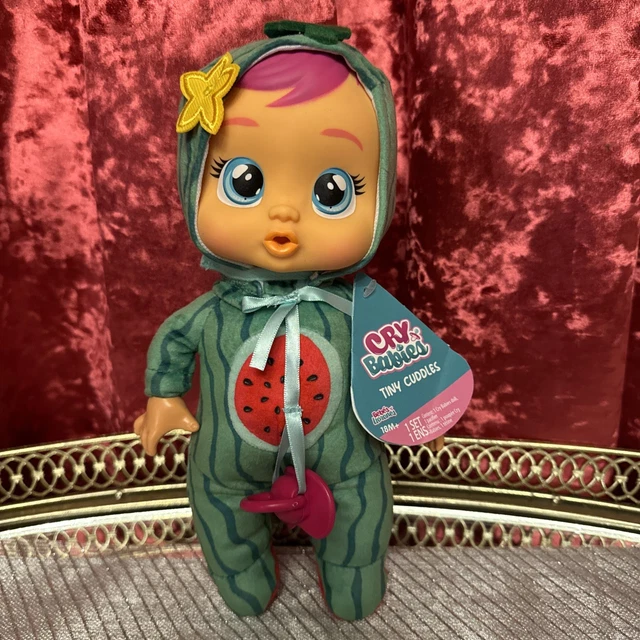 CRY BABIES TINY cuddles tutti frutti watermelon real tears green doll ...