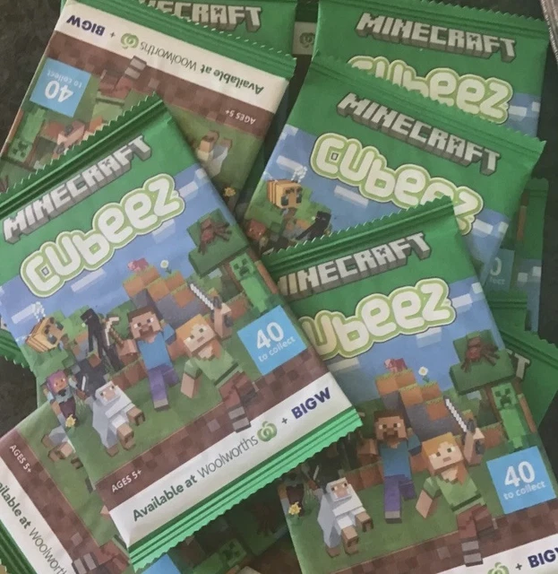 NEW MINECRAFT CUBEEZ 2025 Woolworths x66 Unopened Packs $65.00 ...