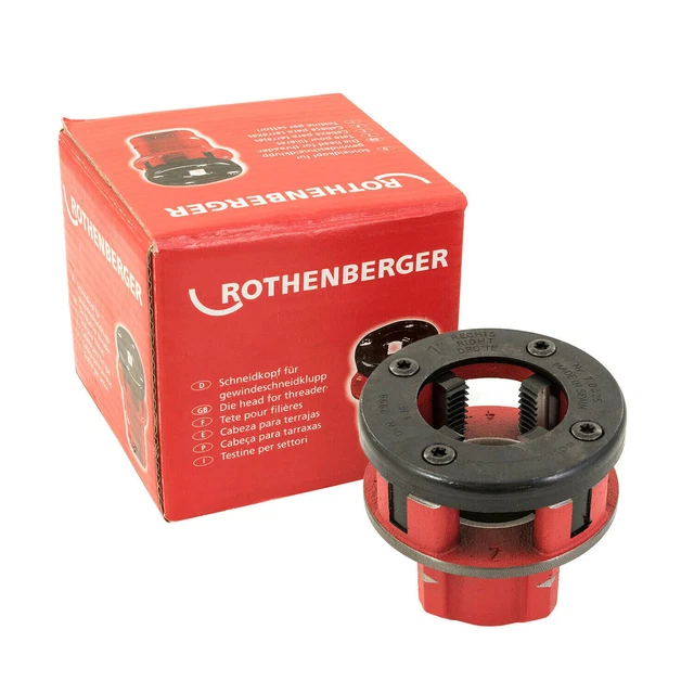ROTHENBERGER 1” BSPT Super Cut Threading Die Head 7.0825 Din 2999 1:16 ...