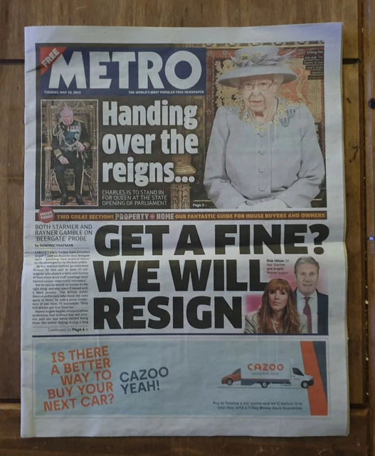 METRO NEWSPAPER MAY 10th 2022 £5.00 - PicClick UK