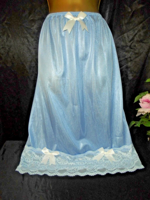 STUNNING SILKY blue vtg half slip cd/tv 30 - 46 BNWOT £13.97 - PicClick UK