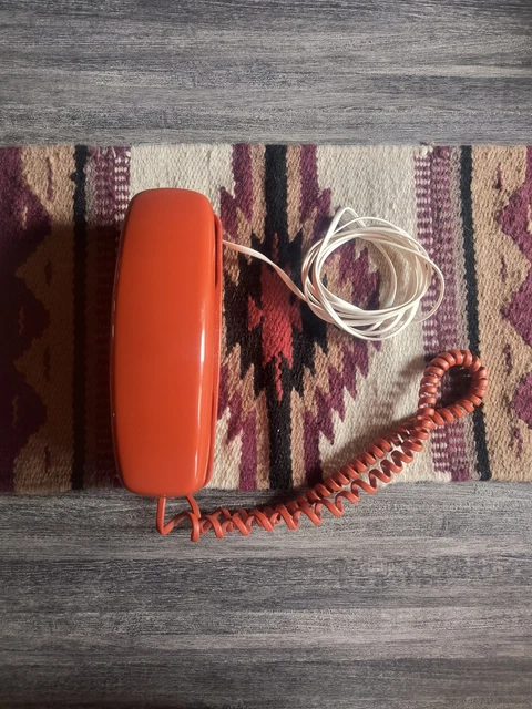 VINTAGE TELEPHONE TRIMLINE Rust Orange Western Electric Bell System ...