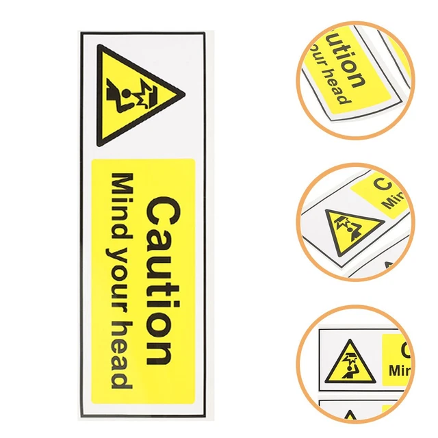 COMMERCIAL KITCHEN WARNING Signs Low Ceiling Sticker Safety Stickers ...