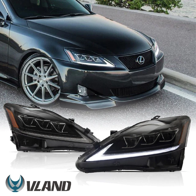VLAND LED PROJECTOR Headlights For 2006-2013 Lexus IS250 IS350 ISF w/Sequential EUR 305,73 ...