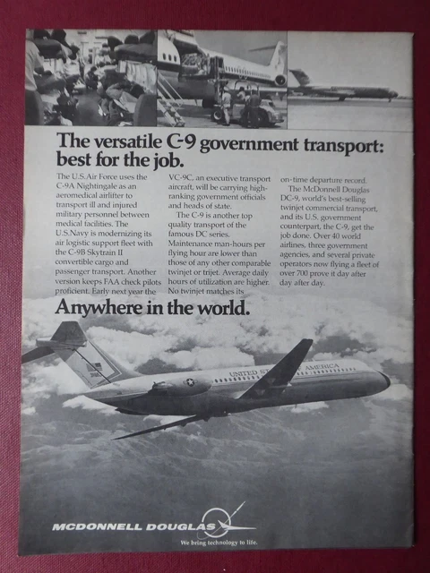 9 1974 Pub Mcdonnell Douglas C 9a Nightingale C 9b Skytrain Ii Dc 9