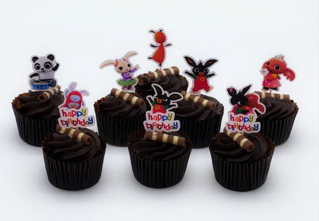 12 X BING Cake Toppers Cupcake Toppers CBeebies | Bing Party ...