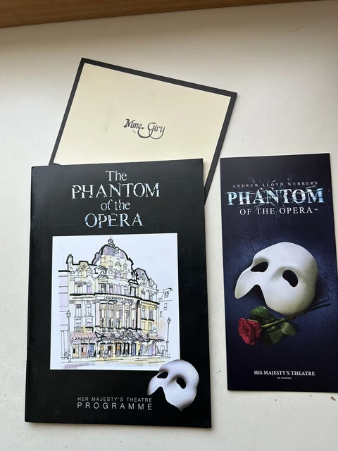 PHANTOM OF THE Opera Musical Theatre Programme SIGNED £14.50 - PicClick UK