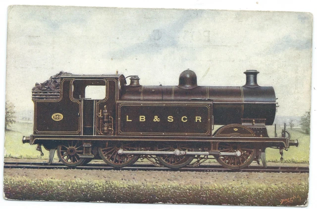 LONDON, BRIGHTON RAILWAY - LBSCR Steam Loco No.570 Artist signed MOORE ...