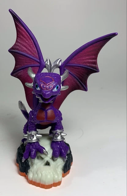 PURPLE CYNDER DRAGON Figure Skylander Giants Orange Base Activision ...