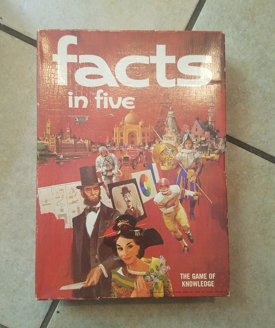 VINTAGE 1967 FACTS IN FIVE Trivia Game of Knowledge 3M £11.04 - PicClick UK