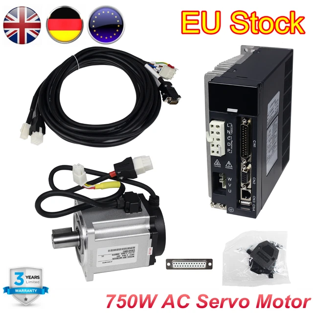 SERVO MOTOR DRIVER Kit 80mm 2.39Nm 3000rpm AC Servo Motor £186.01 ...