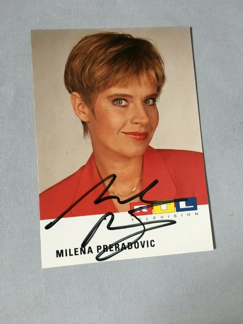 MILENA PRERADOVIC GIORNALISTA/CONDUTTRICE firmata vecchia cartolina ...