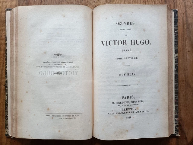 RÉUNION DES DEUX pièces les plus célèbres de Victor HUGO, édition ...