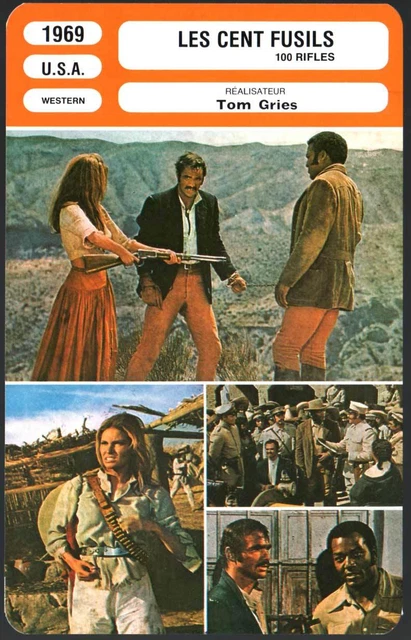 LES CENT RIFLES - Brown,Welch,Reynolds,Gries (Movie Sheet) 1969 - 100 ...