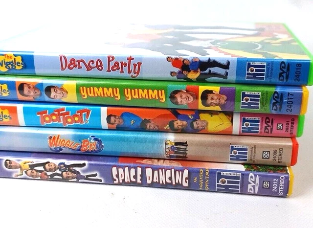 7 THE WIGGLES DVDs Kid's TV Show -Dance Party Yummy Gremlins Live USA ...