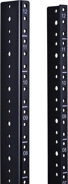 12U VERTICAL SERVER Rack Rail Pair Kit, DIY Rack Build, 12-24 Screws ...