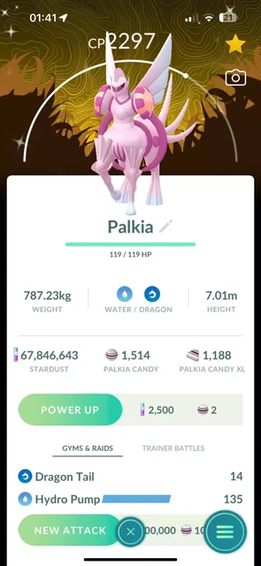 POKÉMON GO - Shiny Palkia Origin with Special Background - Instant ...