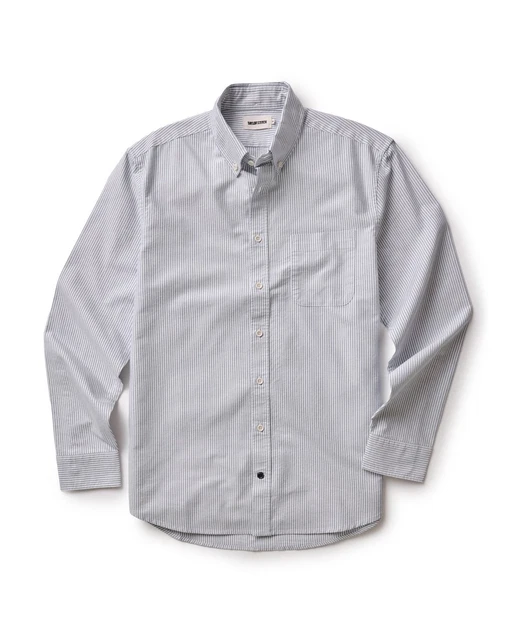TAYLOR STITCH JACK Navy University Stripe Oxford Large 42 NWT £87.36 ...