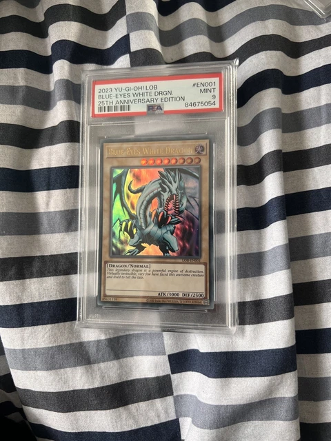 LOB-EN001 BLUE-EYES WHITE Dragon Ultra Rare 25th Anniversary Edition PSA 9 EUR 104,93 - PicClick IT