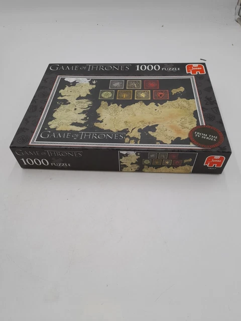 JUMBO GAME OF Thrones 1000 Piece Jigsaw Puzzle Map Of The Known World ...