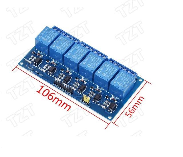 6 CHANNEL 5V Relay Board Module Optocoupler LED for Arduino $8.87 - PicClick CA