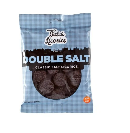 GUSTAF'S DOUBLE SALT Traditional (Black) Licorice 5.29 Oz Bag $12.58 ...
