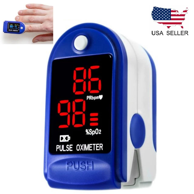 LED FINGER TIP Pulse Oximeter Blood Oxygen Saturation SpO2 Heart Rate ...