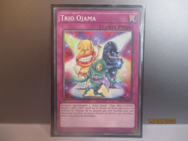 CARTE YU-GI-OH ! Trio Ojama SR04-FR034 (SR04-EN034) VF near mint tcg ...