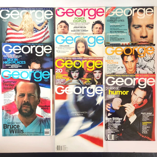 GEORGE MAGAZINE JFK Jr 1998 Lot of 10 Anderson Hanks Depp Penn Willis ...