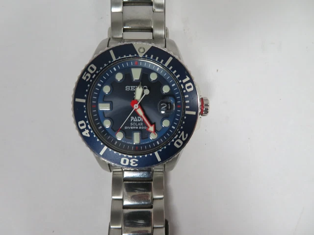 SEIKO DIVER PADI Sne435 Solar Watch V157-0Bt0 (Ru16) £140.00 - PicClick UK