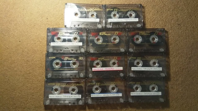 11 X USED mixed TDK Audio Cassette Tapes - D90, D60, D46, FE Ferric 90 ...