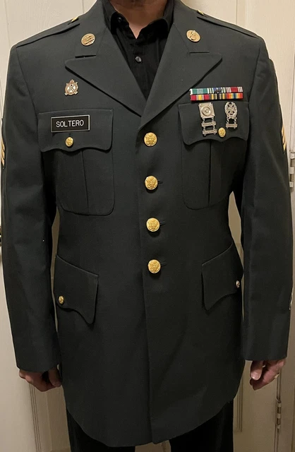 AUTHENTIC US ARMY 4th Infantry Sergeant Uniform Jacket Bullions And ...