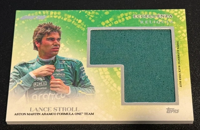TOPPS F1 FORMULA 1 Eccellenza 2025 Lance Stroll Race Used Suit Patch ...
