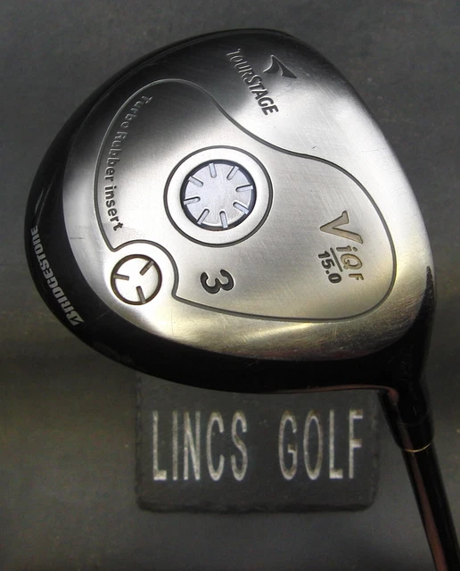 BRIDGESTONE TOURSTAGE VIQ 15° 3 Wood Regular Graphite Shaft Tour Stage Grip £35.99 - PicClick UK