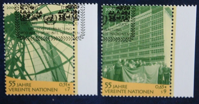 VEREINTE NATIONEN UNO Wien, 55 Jahre UN 2000, gest. EUR 1,00 - PicClick DE