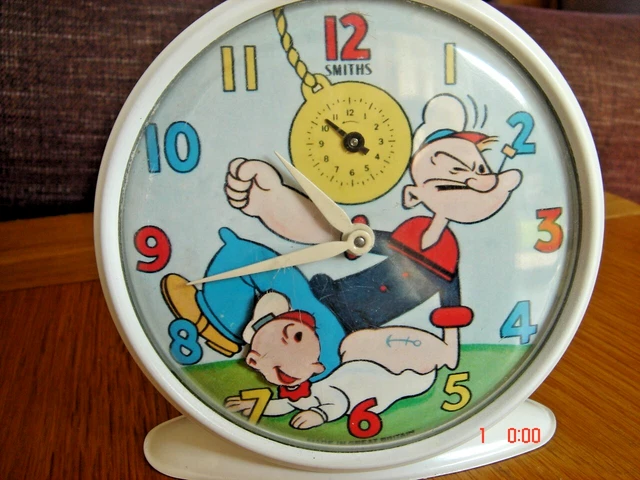 SMITHS ALARM CLOCK, Popeye 1960s very rare £89.08 - PicClick UK