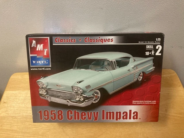 AMT ERTL 1958 Chevy Impala Car 1/25 Scale Model Kit - New In Box EUR 9 ...