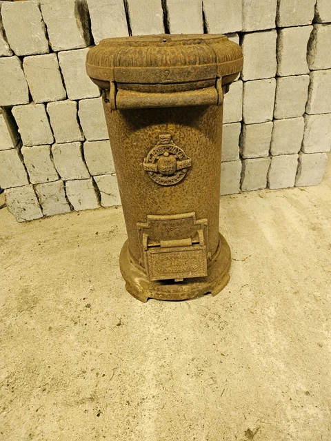 ANTIQUE CAST IRON Portway Tortoise Stove for renovation, condition as ...
