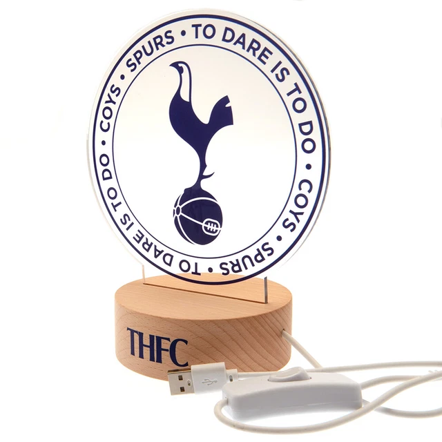TOTTENHAM HOTSPUR SPURS FC LED lampada ufficiale stemma luce idea ...