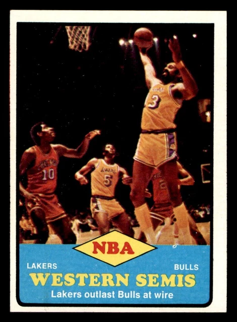 1973 TOPPS BASKETBALL #64 NBA Western Demi-finales (Chamberlain) EX/MT ...
