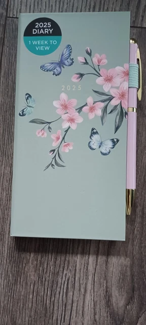 WHSMITH SLIM WTV Diary Momoka Butterfly With Pen £8.75 - PicClick UK