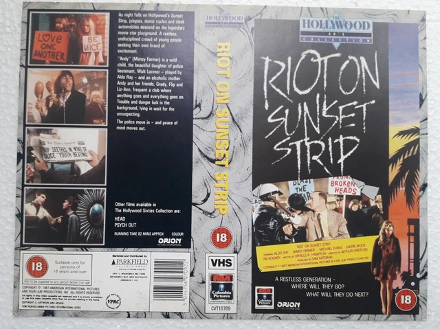 RIOT ON SUNSET Strip Original Vhs Sleeve Only. 1967 Movie 1990 Video ...