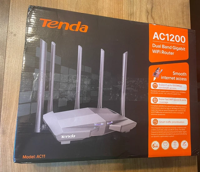 TENDA AC11 AC1200 Smart Dual-Band Gigabit WiFi Router Parental Control ...