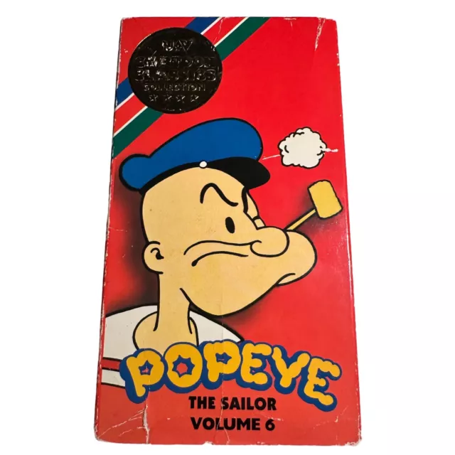 Vintage Popeye The Sailor Vhs Uav Cartoon Classics Collection Volume 6