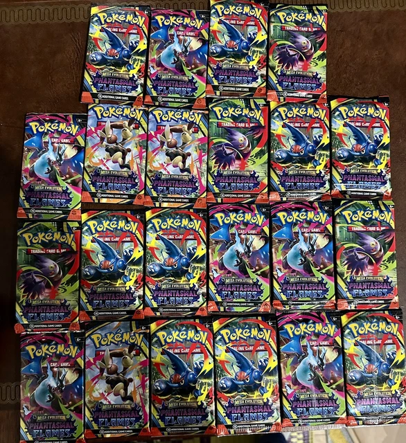22 X POKÉMON TCG Phantasmal Flames Mega Evolution Booster Packs £130.70 ...