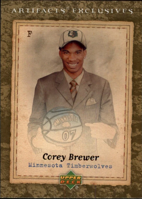 2007-08 ARTIFACTS MINNESOTA Timberwolves carte basketball #211 Corey ...