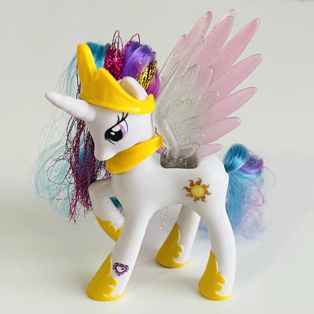 MY LITTLE PONY Princess Celestia Figura spazzolabile giocattolo 5"" originale Hasbro G4 MLP EUR ...