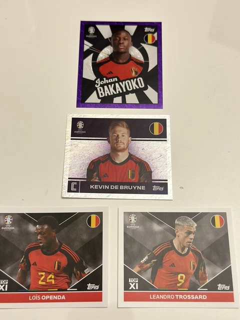 TOPPS EURO 2024 stickers PTW BEL in Rare Purple, BEL2, BEL TOP1/2 £1.29 ...