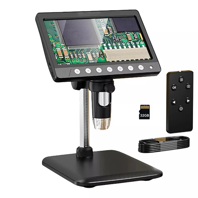 1200X 1080P VIDEO Focusing Digital Microscope Camera With 7 "IPS Screen ...